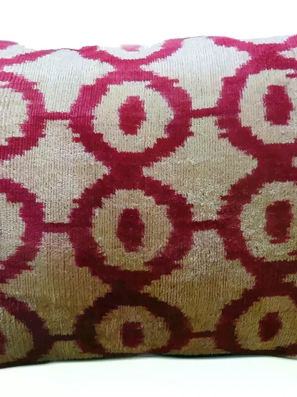 LES-OTTOMANS Ikat-print Cushion