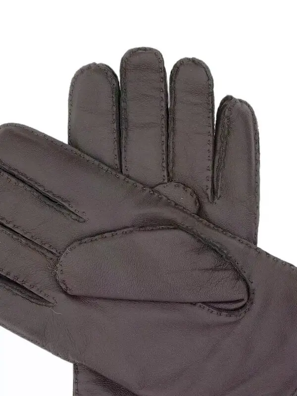 GIANNI CHIARINI Topstitched Leather Gloves