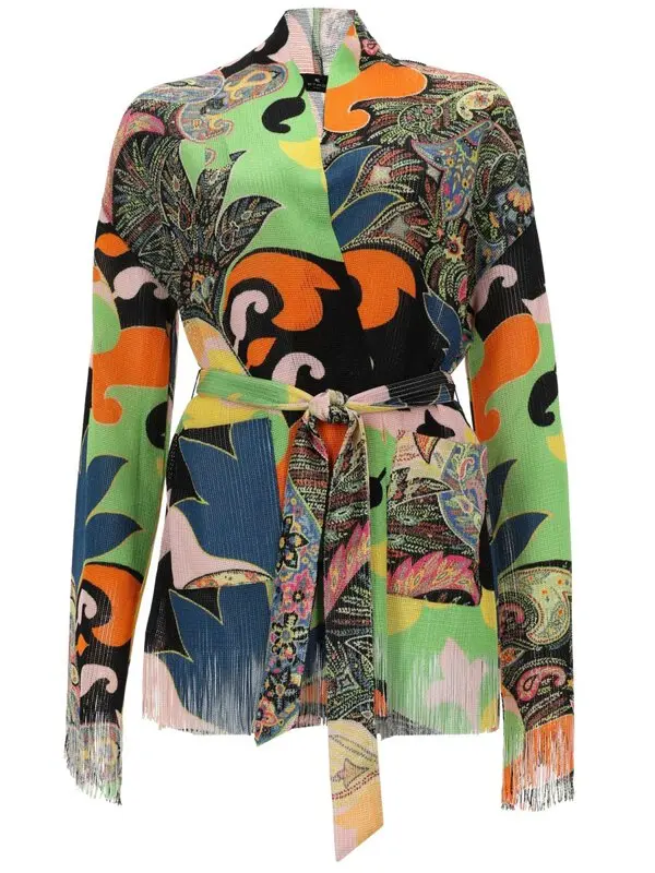 Etro Cardigan With Fringe Detail - Multicolour