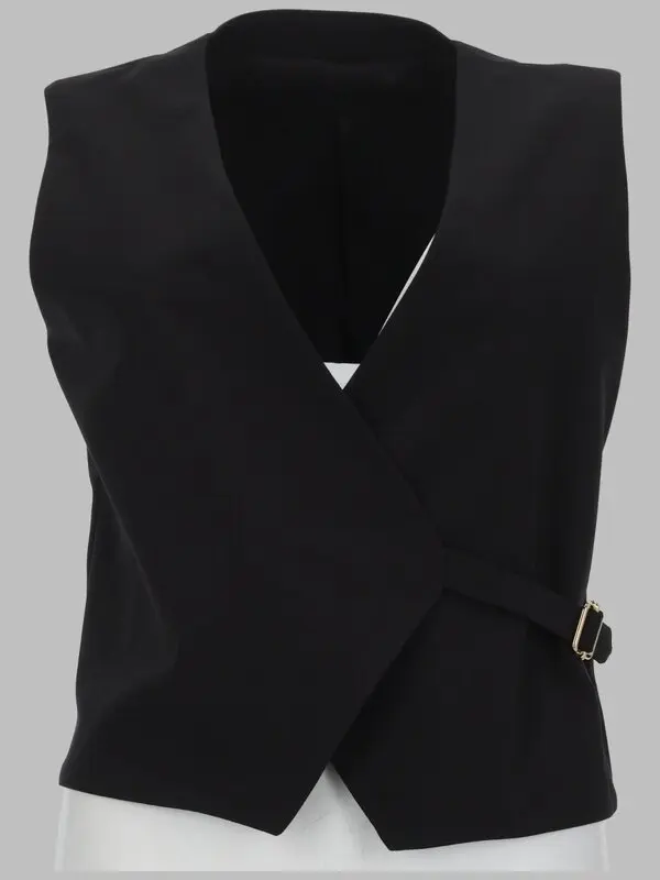 PT TORINO Gilet 'angela' In Lana - Black