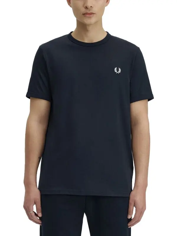 Fred Perry T Shirt 'ringer' Con Logo