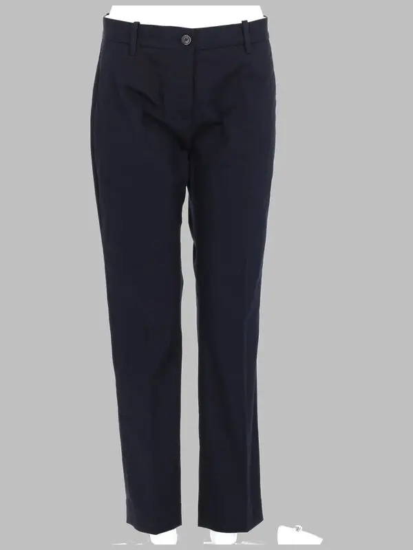NINE:INTHE:MORNING Slim Fit Cotton Blend Trousers - Blue