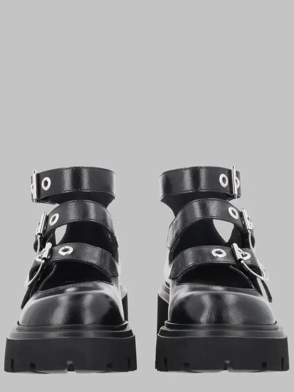 VIVIENNE WESTWOOD Bacchus" Buckled Leather Mary Jane Boots - Black