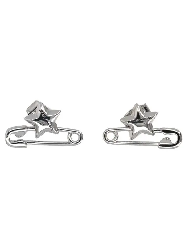 Marc Jacobs Orecchini 'safety Pins - Silver