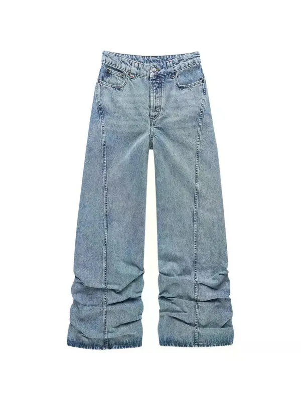 AVAVAV Shar Pei Smocked Stonewashed Jeans