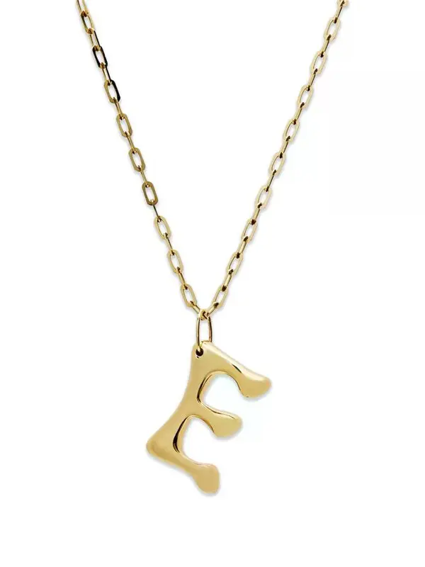 JEWELS AFICIONADO Chai Initial Pendant In 14k Yellow