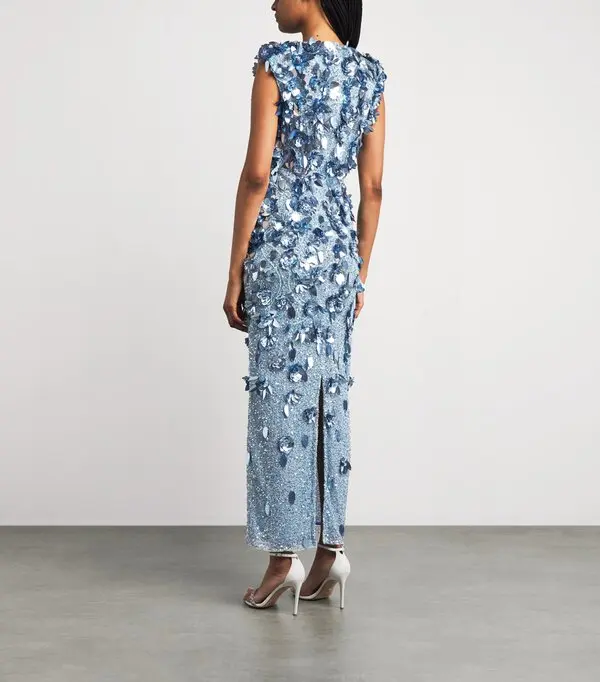 Rachel Gilbert Embellished Midi Dress