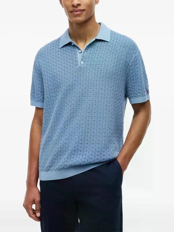 Tommy Hilfiger Basket-weave Polo Shirt