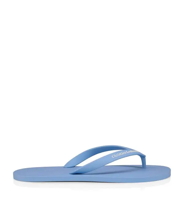 CHRISTIAN LOUBOUTIN The Summer Flat" Rubber Flip Flops - Navy