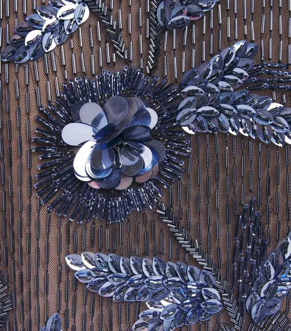 Rachel Gilbert Embellished Floral Midi Dress