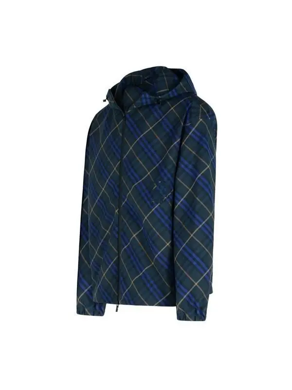 Burberry Checked Hooded Jacket