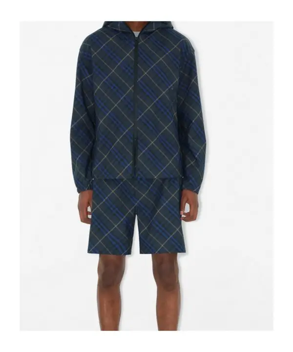 Burberry Checked Hooded Jacket