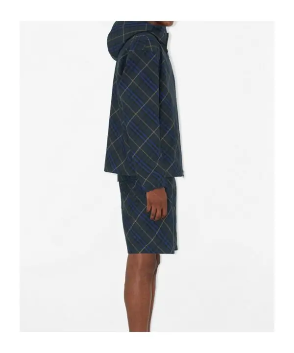 Burberry Checked Hooded Jacket