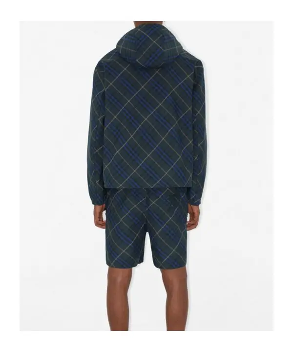 Burberry Checked Hooded Jacket