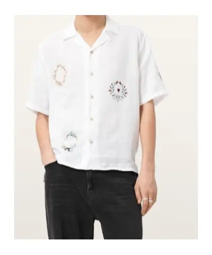 ALLSAINTS Deck Linen Short Sleeve Shirt