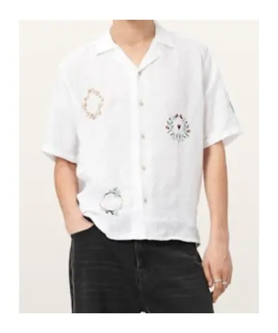 ALLSAINTS Deck Linen Short Sleeve Shirt