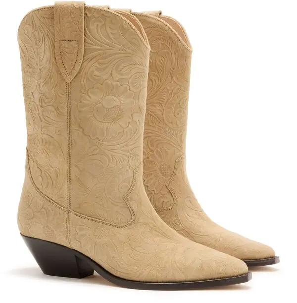 Isabel Marant Étoile Floral-patterned Pointed-toe Cowboy Boots