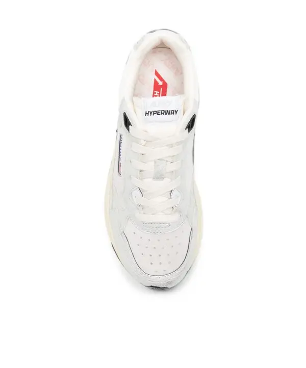 AUTRY Hyperway Panelled Leather Sneakers - White