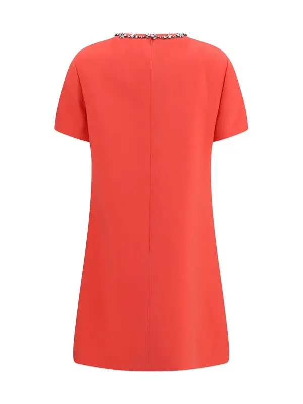 Valentino Garavani Embellished Crewneck Dress - Pink