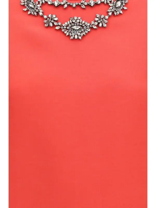Valentino Garavani Embellished Crewneck Dress - Pink