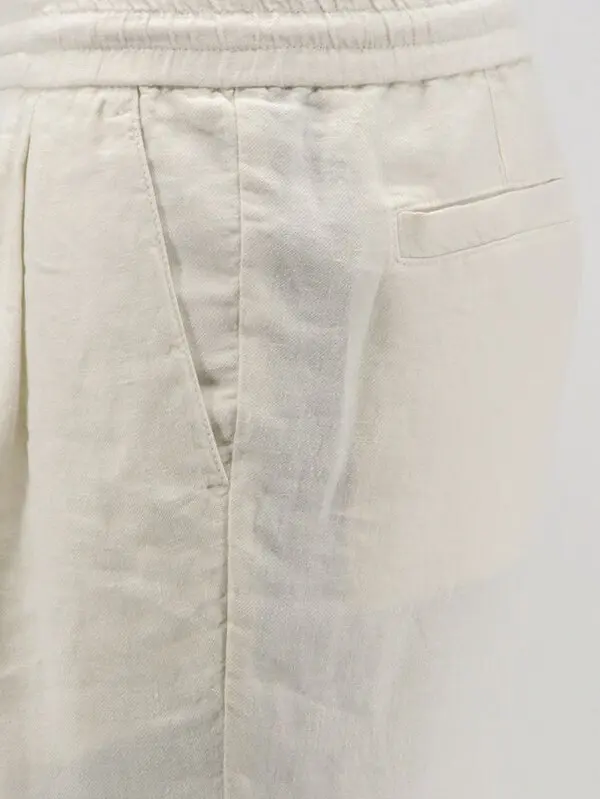 Brunello Cucinelli Linen Bermuda Shorts With Drawstring