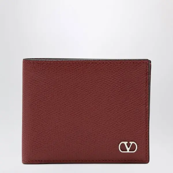 Valentino Garavani Dark Vlogo Signature Bi-fold Wallet - Red