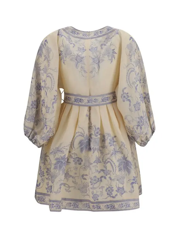 Zimmermann Indra Plunge Mini Dress - Multicolor