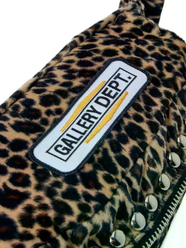 GALLERY DEPT. Studded Leopard-print Belt Bag