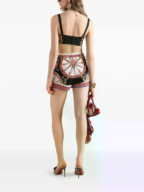 Dolce & Gabbana Carretto-print Poplin Top