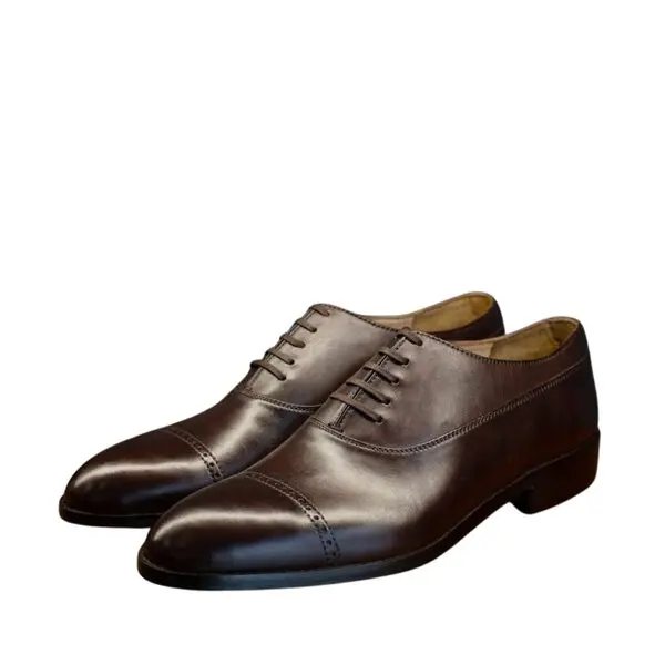 HARMAIN LEATHERS LTD The Maverick Leather Oxford – Dark - Brown