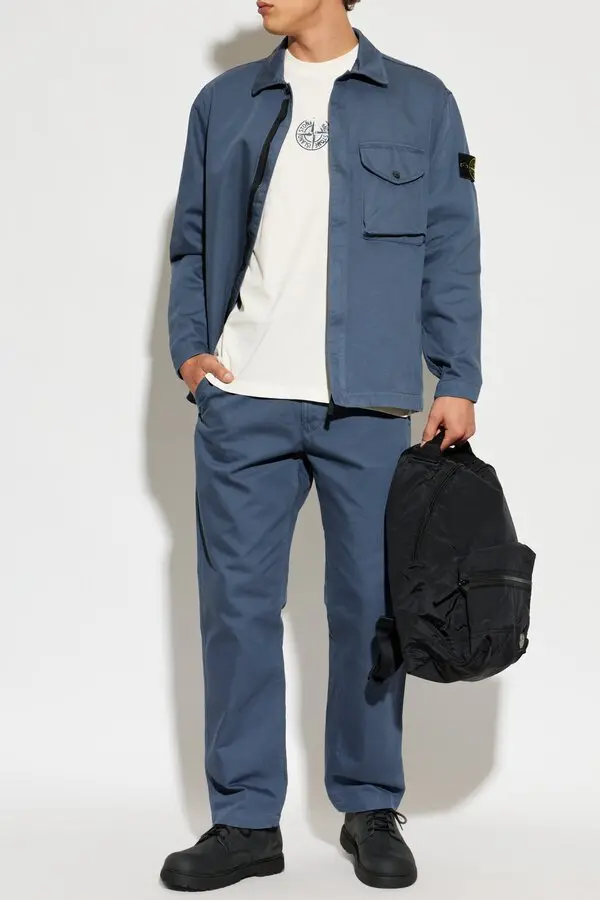 Stone Island Jacket With Logo Patch