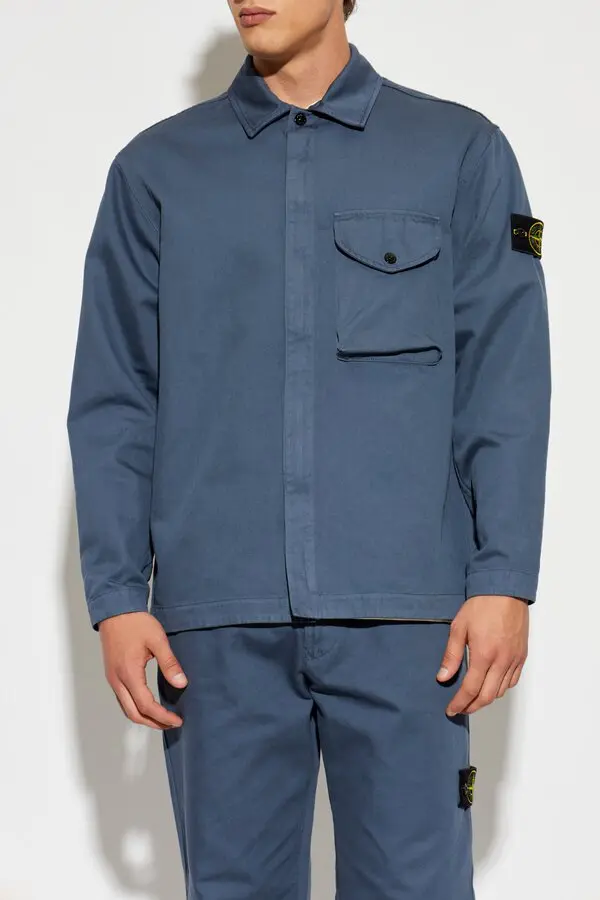 Stone Island Jacket With Logo Patch
