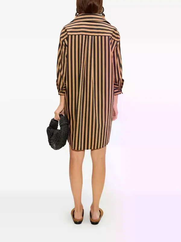 SIMONMILLER Kena Striped Mini Shirt Dress
