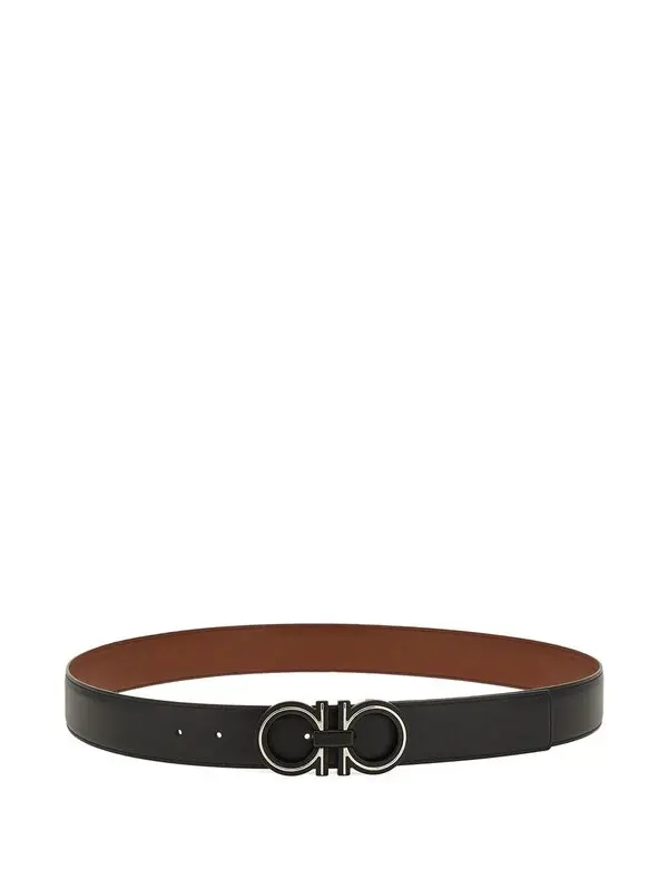 FERRAGAMO Gancini Reversible Belt - Black
