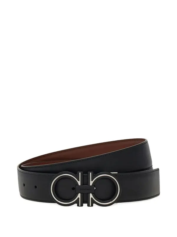 FERRAGAMO Gancini Reversible Belt - Black