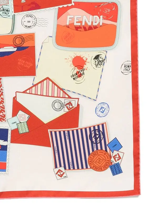 Fendi Foulard In Seta Stampata