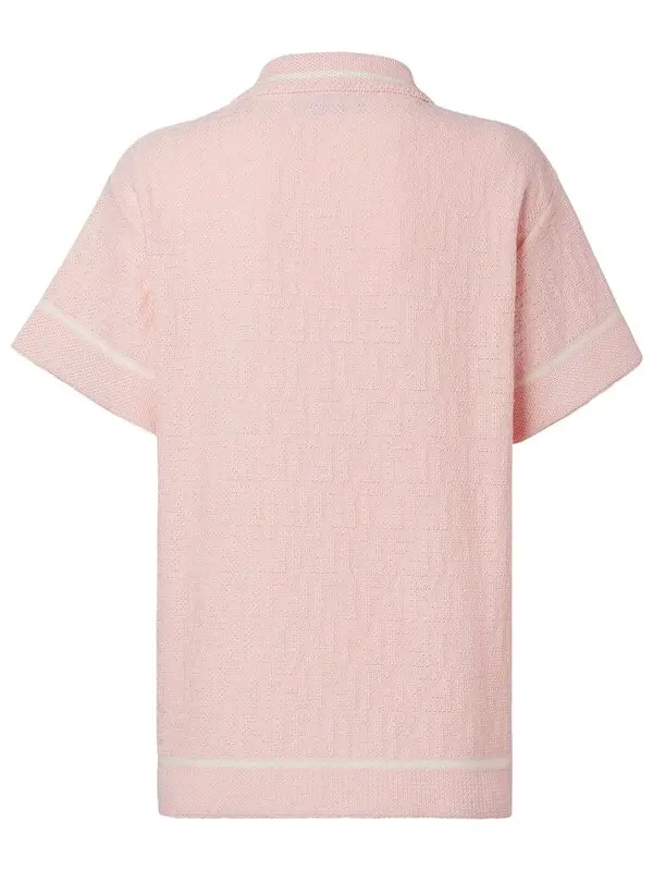 Fendi Ff Crochet Polo Shirt