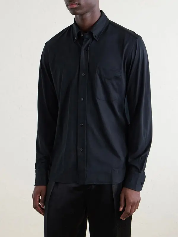 TOM FORD Silk And Cotton-blend Shirt