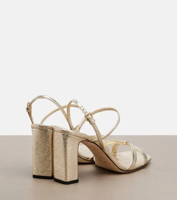JIMMY CHOO Elsy Slingback Sandals - Gold