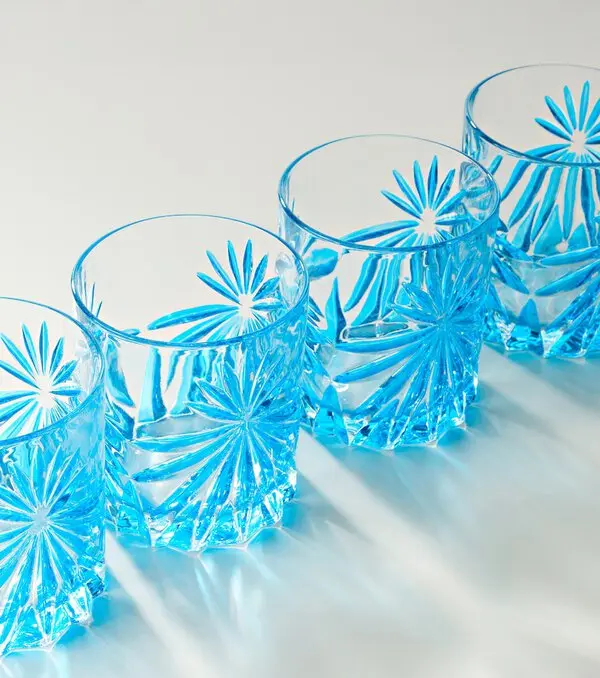 LES-OTTOMANS Set Of 4 Crystal Tumblers