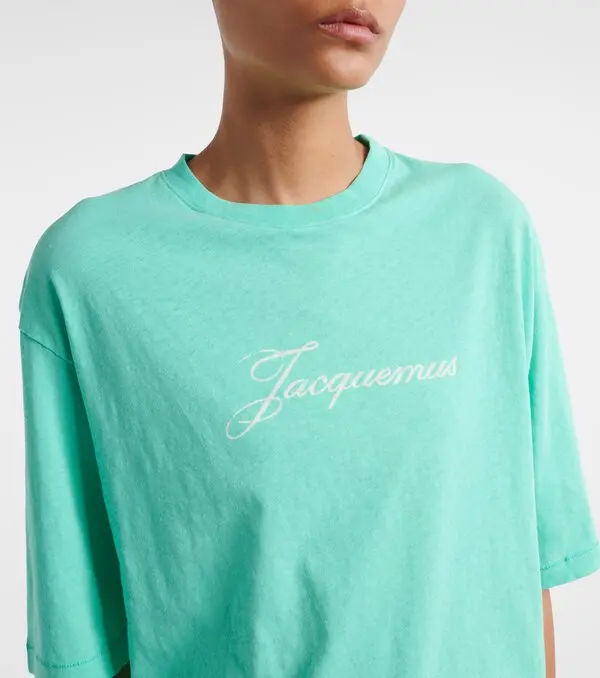 Jacquemus Logo Cotton And Hemp Jersey T-shirt - Green