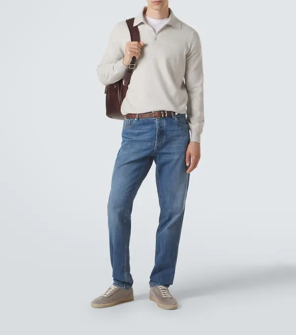 Brunello Cucinelli Cashmere Polo Sweater