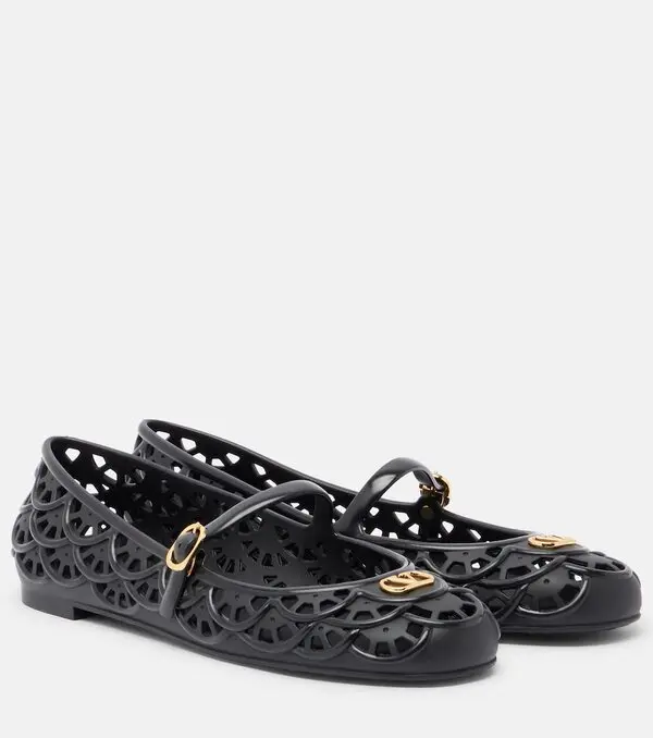Valentino Garavani Mary Jane Flats - Black