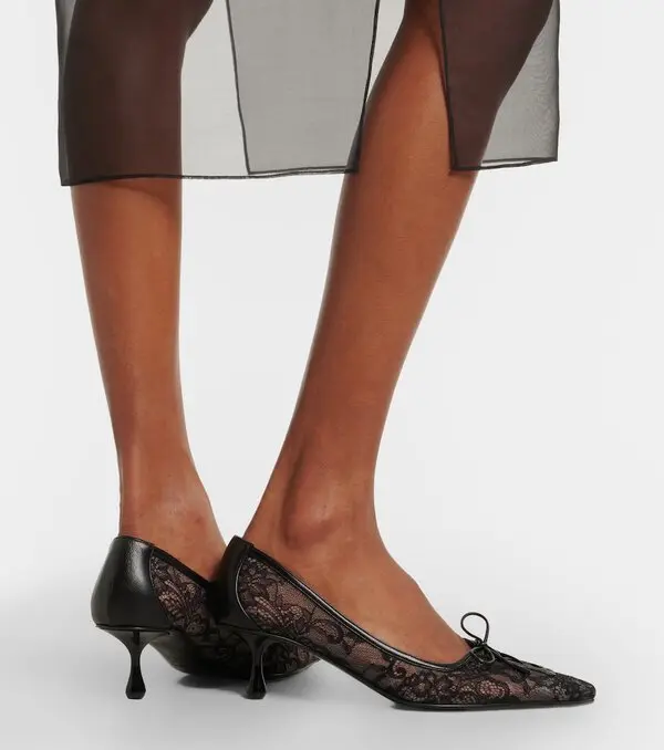 JIMMY CHOO Scarlett Lace Pumps - Black