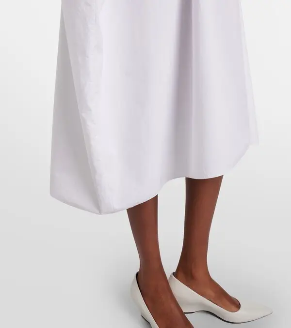 THE ROW Julen Cotton Poplin Midi Dress