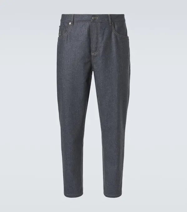 Brunello Cucinelli Virgin Wool Straight Pants
