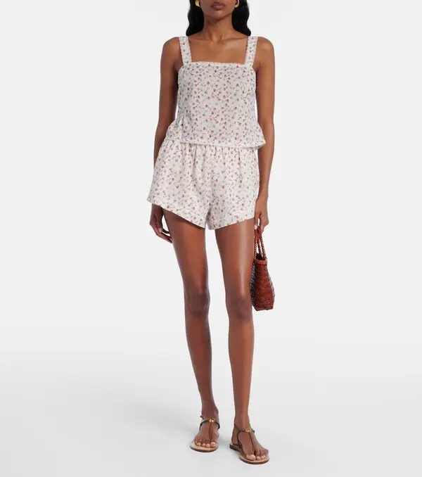Posse Charlotte Floral Cotton Shorts - Multicoloured