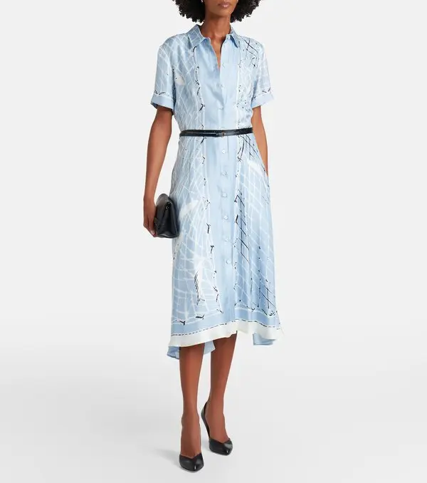 Altuzarra Kiera Printed Silk Shirt Dress