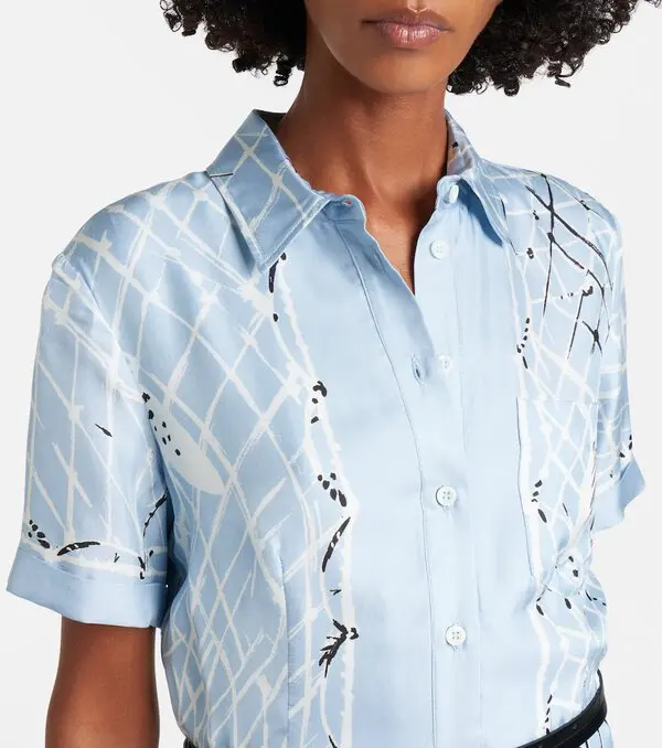 Altuzarra Kiera Printed Silk Shirt Dress