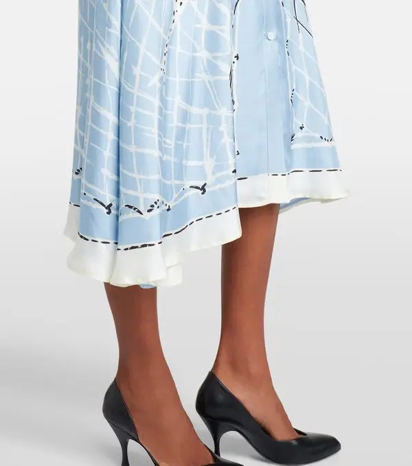 Altuzarra Kiera Printed Silk Shirt Dress